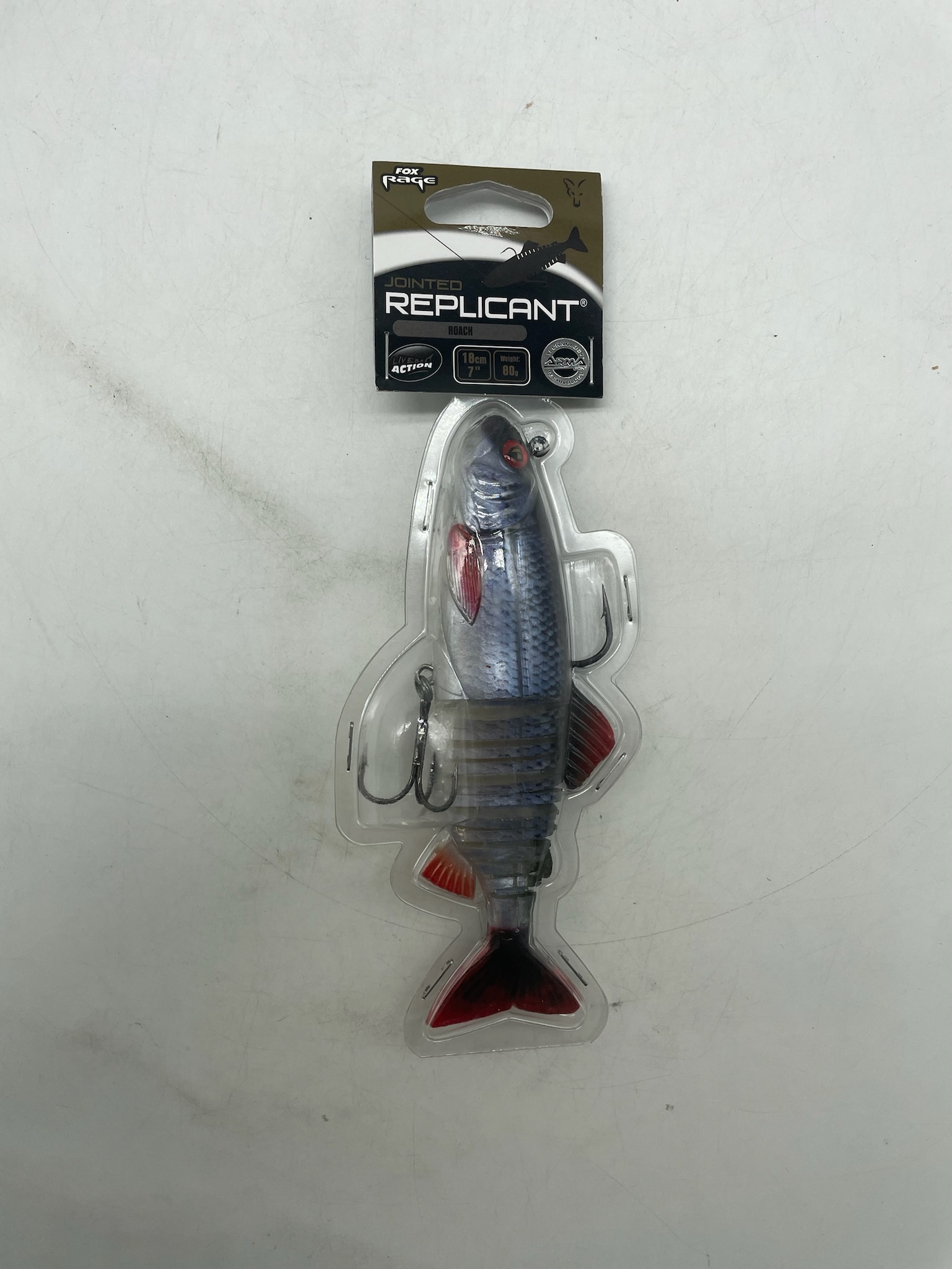 Leurre replicant Fox Rage jointed 18 cm bleu