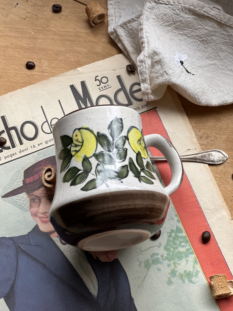 Mug/Tasse en poterie coréenne style Chi Kiang grès émaillé