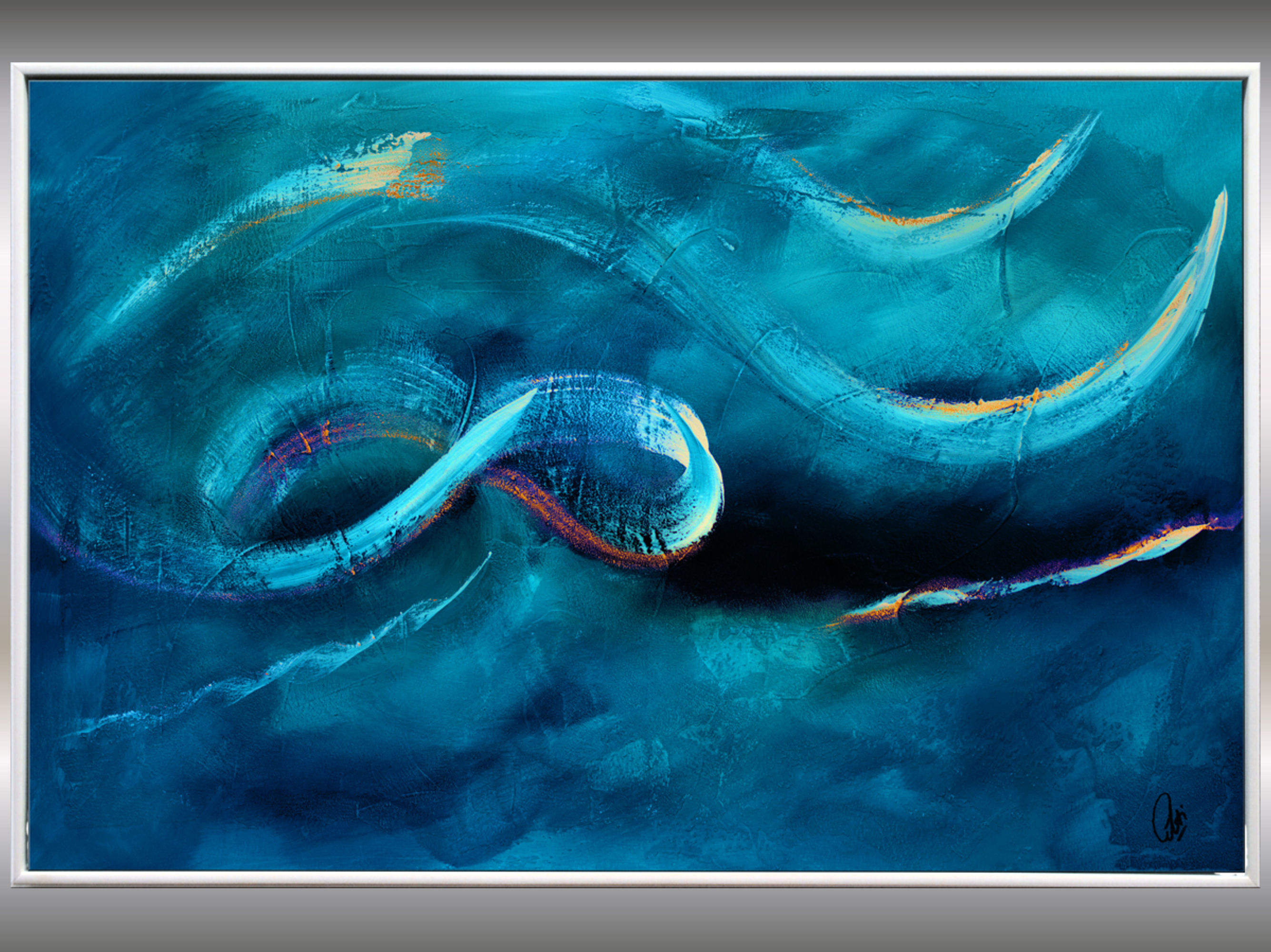 Ending Infinity - Abstract Painting in Frame