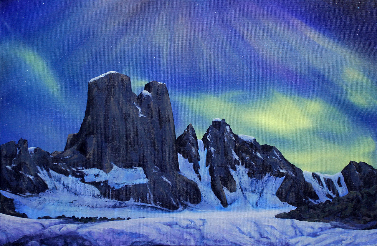 Aurora over Mt. Asgard