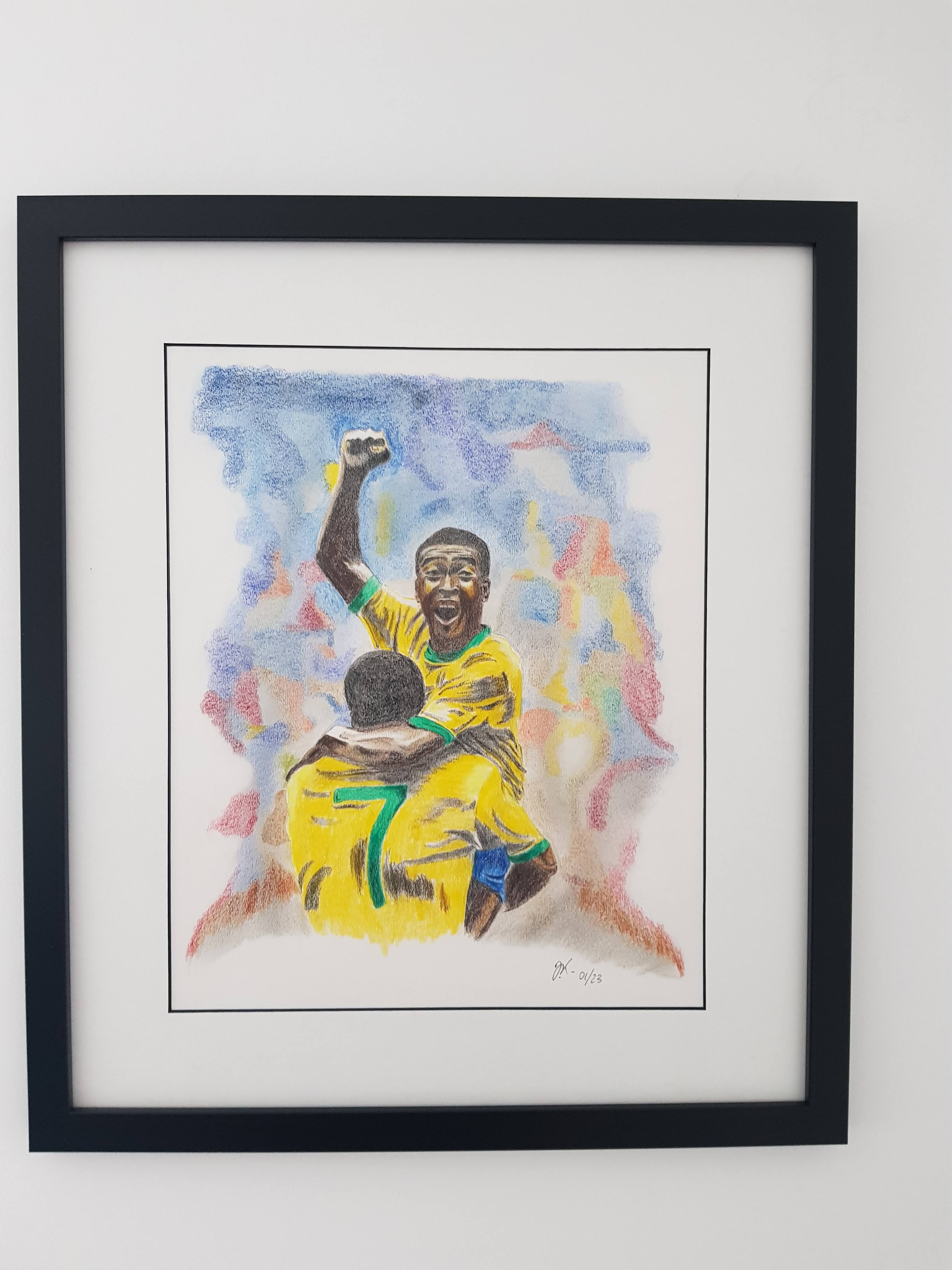 Pele Celebrating 1970 World Cup