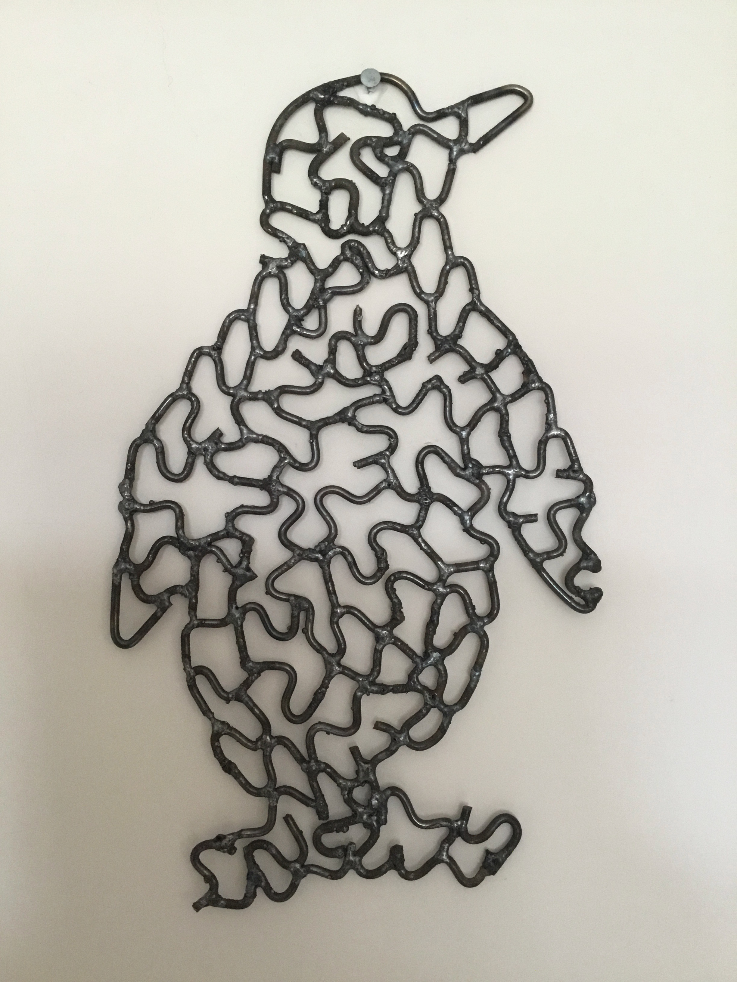 Penguin Steel Wire Sculpture
