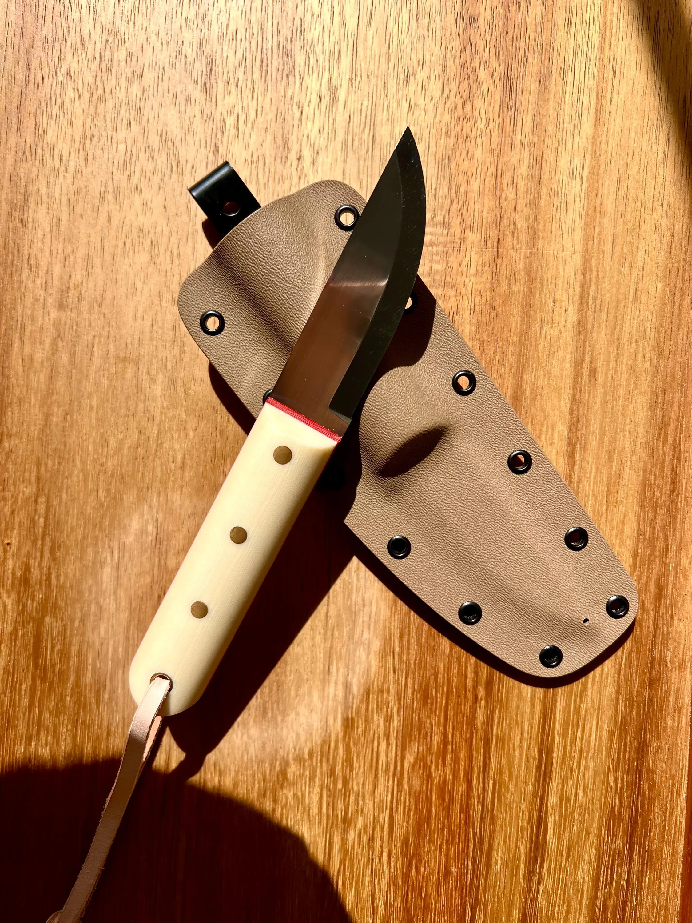 Handmade Bushcraft Scandi Grind Knife with N690 (62 HRC cryo) Steel ...