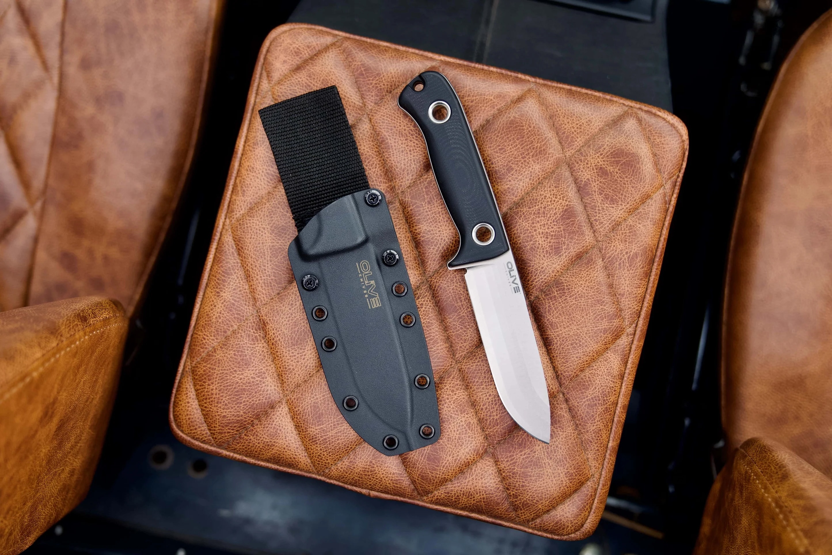 OLIVE KNIVES ARBOR | FIXED BLADE | ELMAX STEEL 61 HRC | FIBONACCI