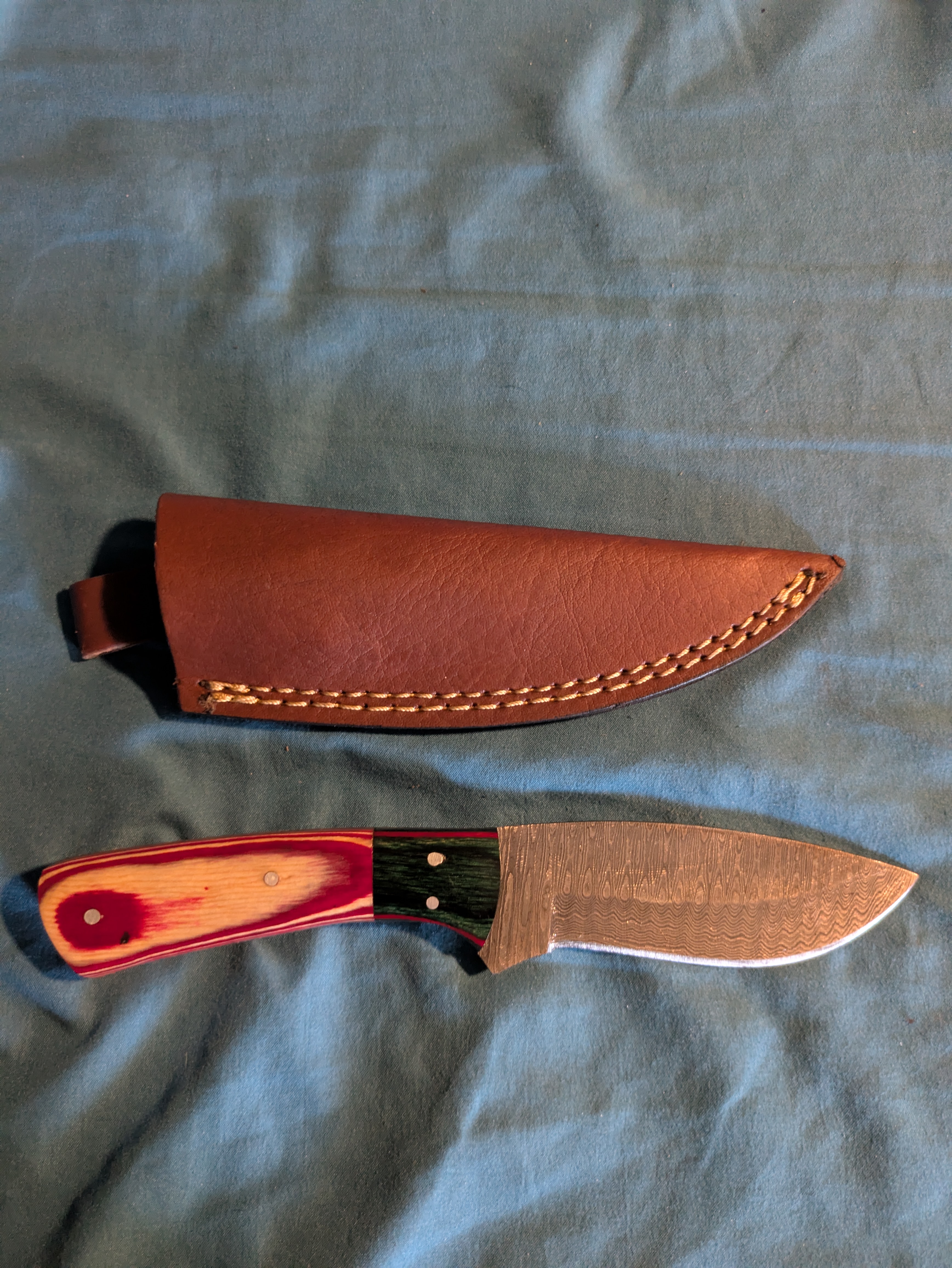 8 inch Damascus drop point