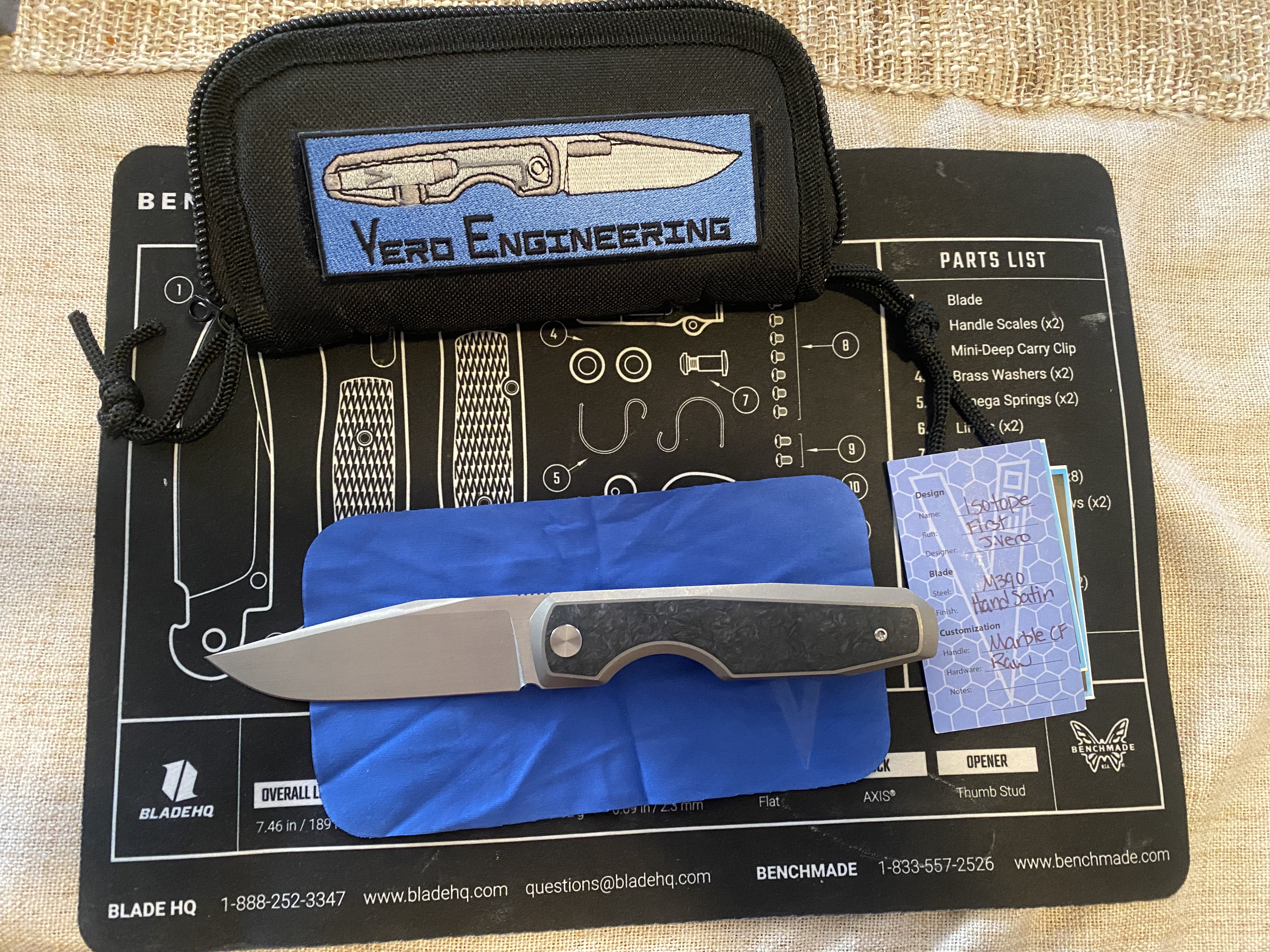 Vero Engineering Isotope Integral folder, Marble carbon fiber inlay ...